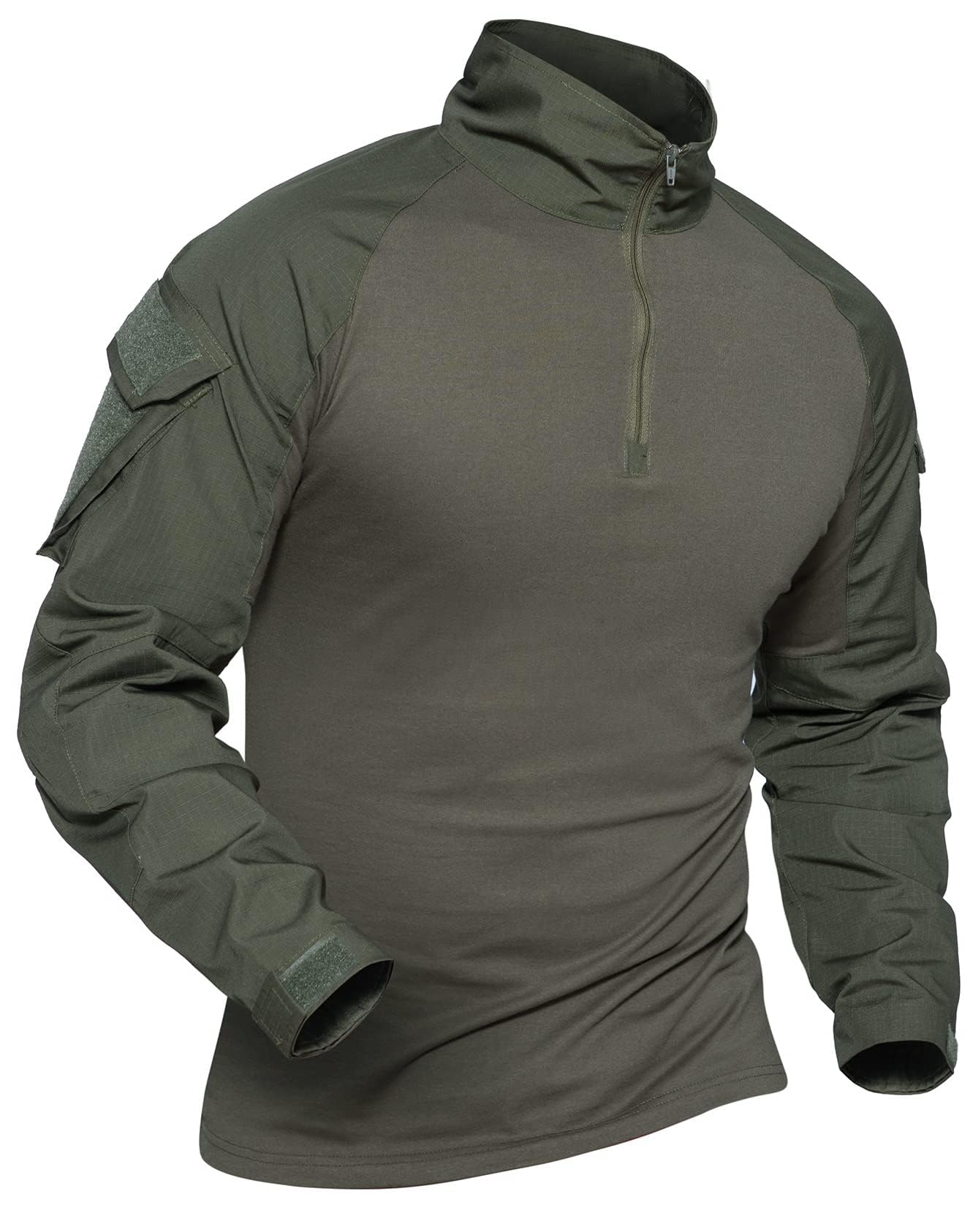 XKTTAC G3 Combat Tactical Shirt for Men with 2-4 Pockets Airsoft-Military-Paintball-Camping Gear Multicam Army BDU TOP Security Clothes(Green/2 Pockets,S)
