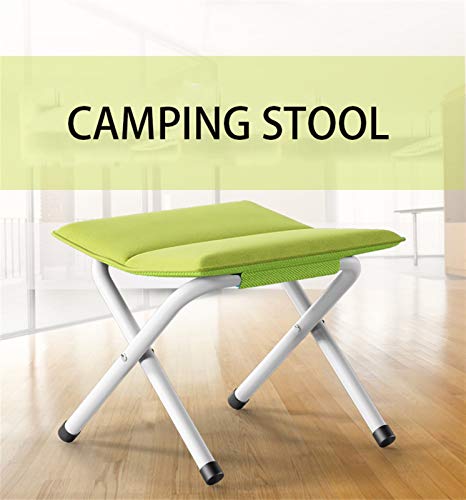 ZOKLU Folding Stools, Camping Stools Folding Step Stool - Thick Folding Stool, Fishing Stool Portable Folding Stool Adult Outdoor Train Small Bench, 34X33X33cm (Color : Blue)