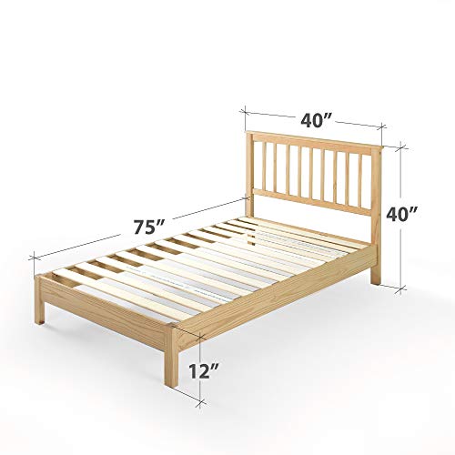 ZINUS Becky Wood Platform Bed Frame / Wood Slat Support / No Box Spring Needed / Easy Assembly, Twin