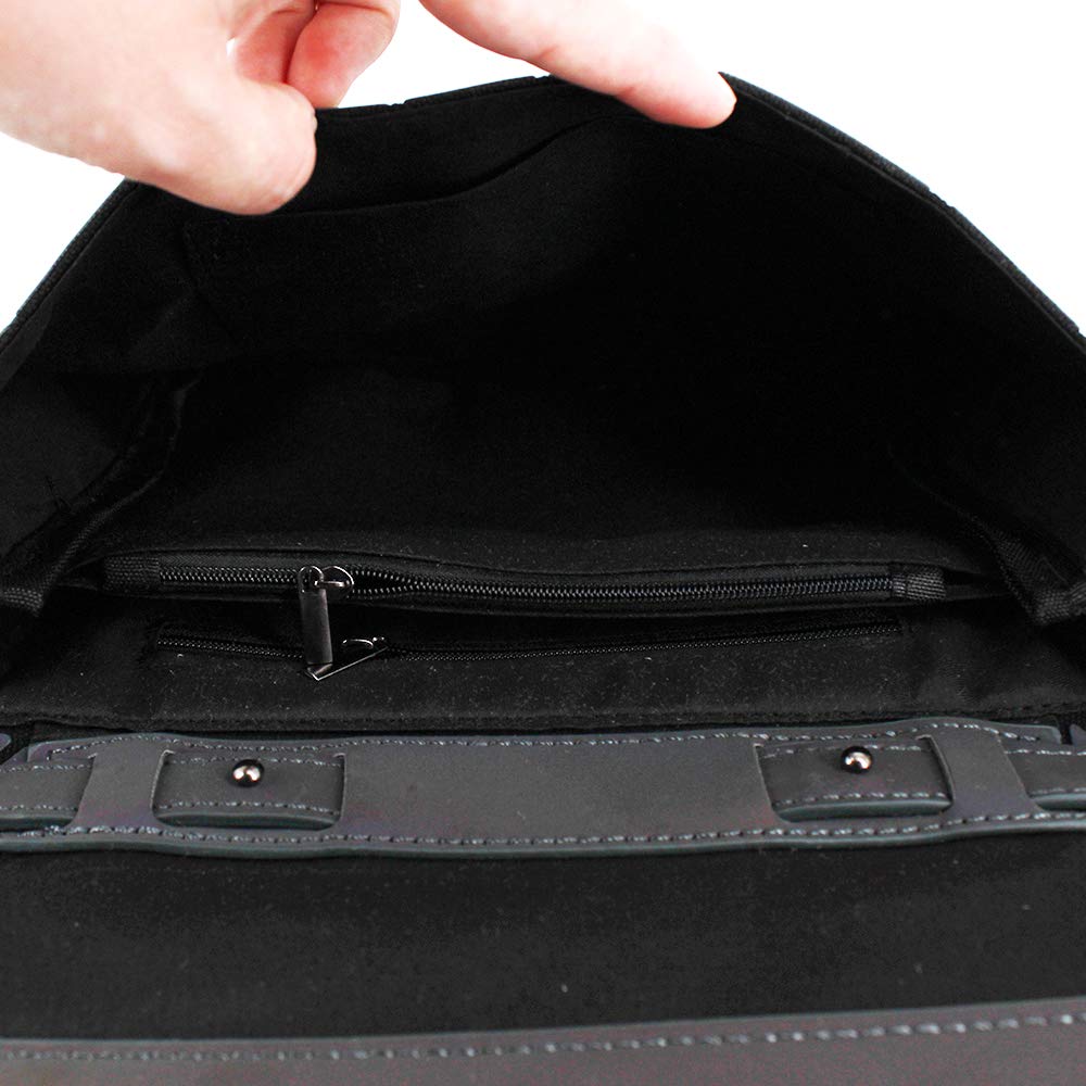 Women Small Geometric Pattern Holographic Cross body Bag Envelope Flap Purse