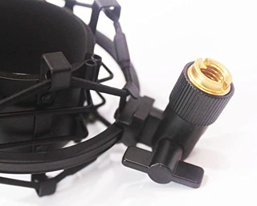 Weymic Black Universal Microphone Shock Mount for Large Diameter Diameter 48-51mm Condenser Microphone Metal Construction