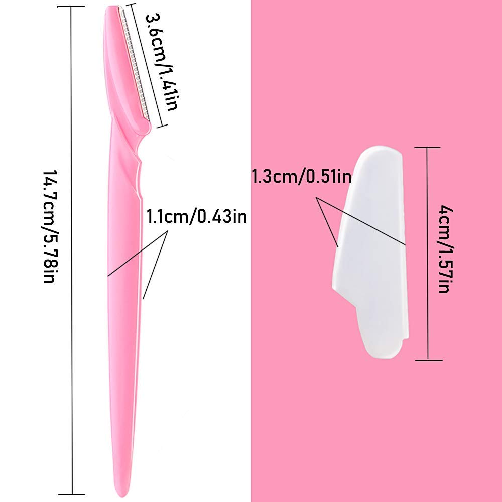 Yzooiyl 24Pcs Eyebrow Facial Hair Razors Precision Trimmer Safety Shaper Shaver Multipurpose for Women and Men with Precision Cover