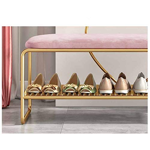 ZHYH Shoe Change Stool Simple Door Dressing Shoe Stool Porch Household Soft Pack Cushion Sofa Stool Shoe Rack Cabinet (Color : C)