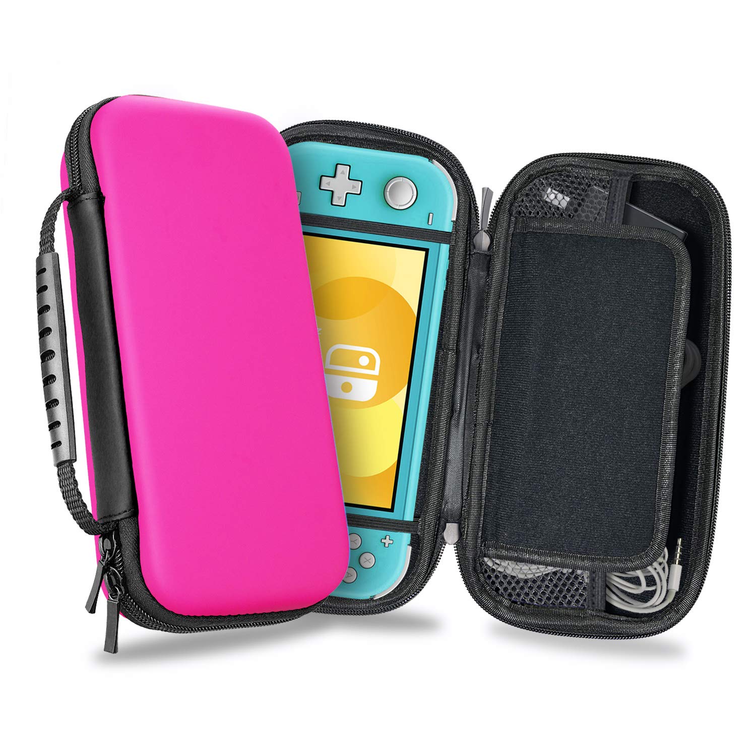 YOUSHARES Switch Lite Carrying Case - Hard Shell Protective Switch Lite Game Case for Switch Lite & Accessories (Pink)