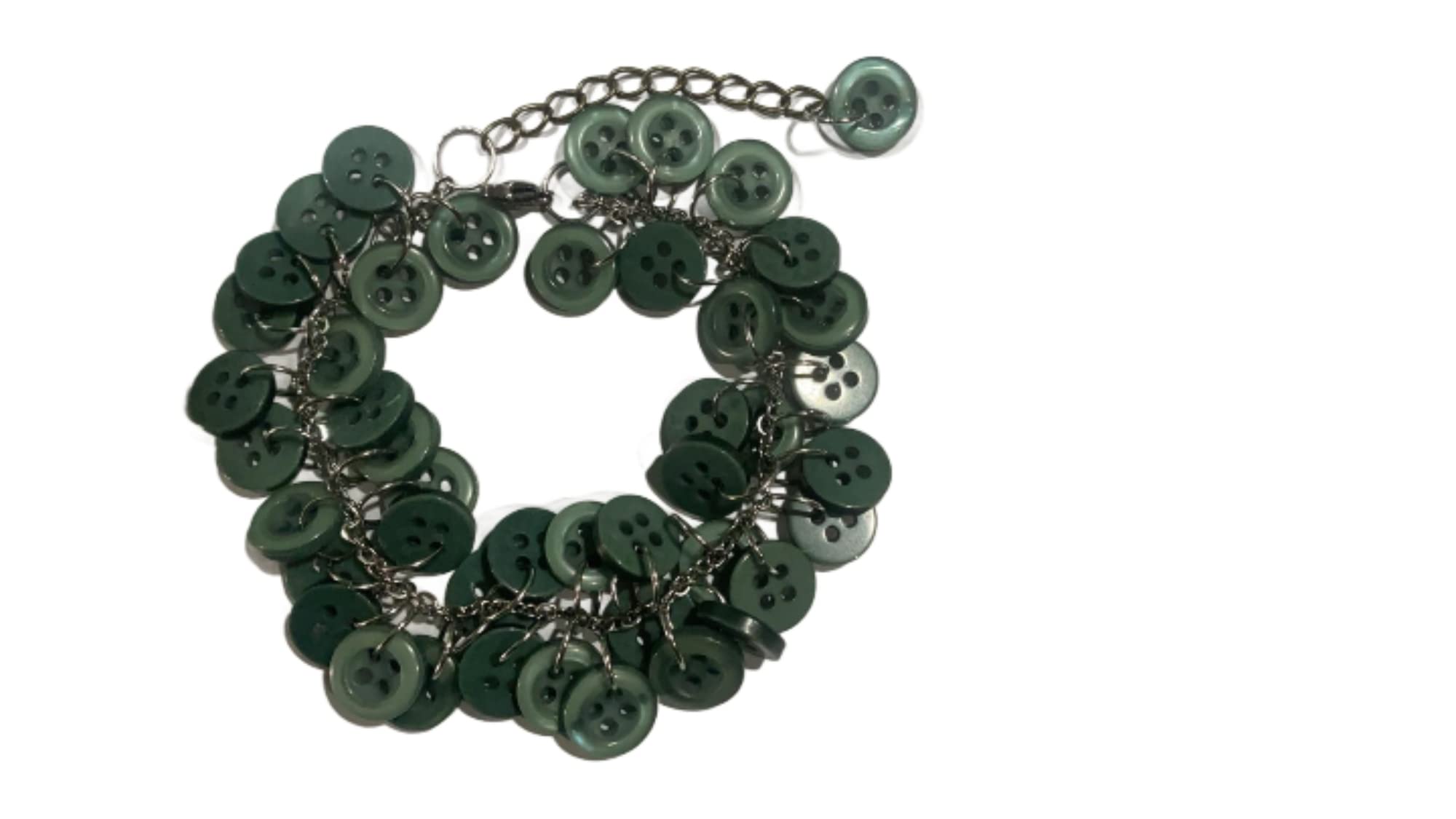 Vintage Button Bracelet for Woman, Charm Button Bracelet Handmade, Adjustable, Antique jewelry, Gift for Her