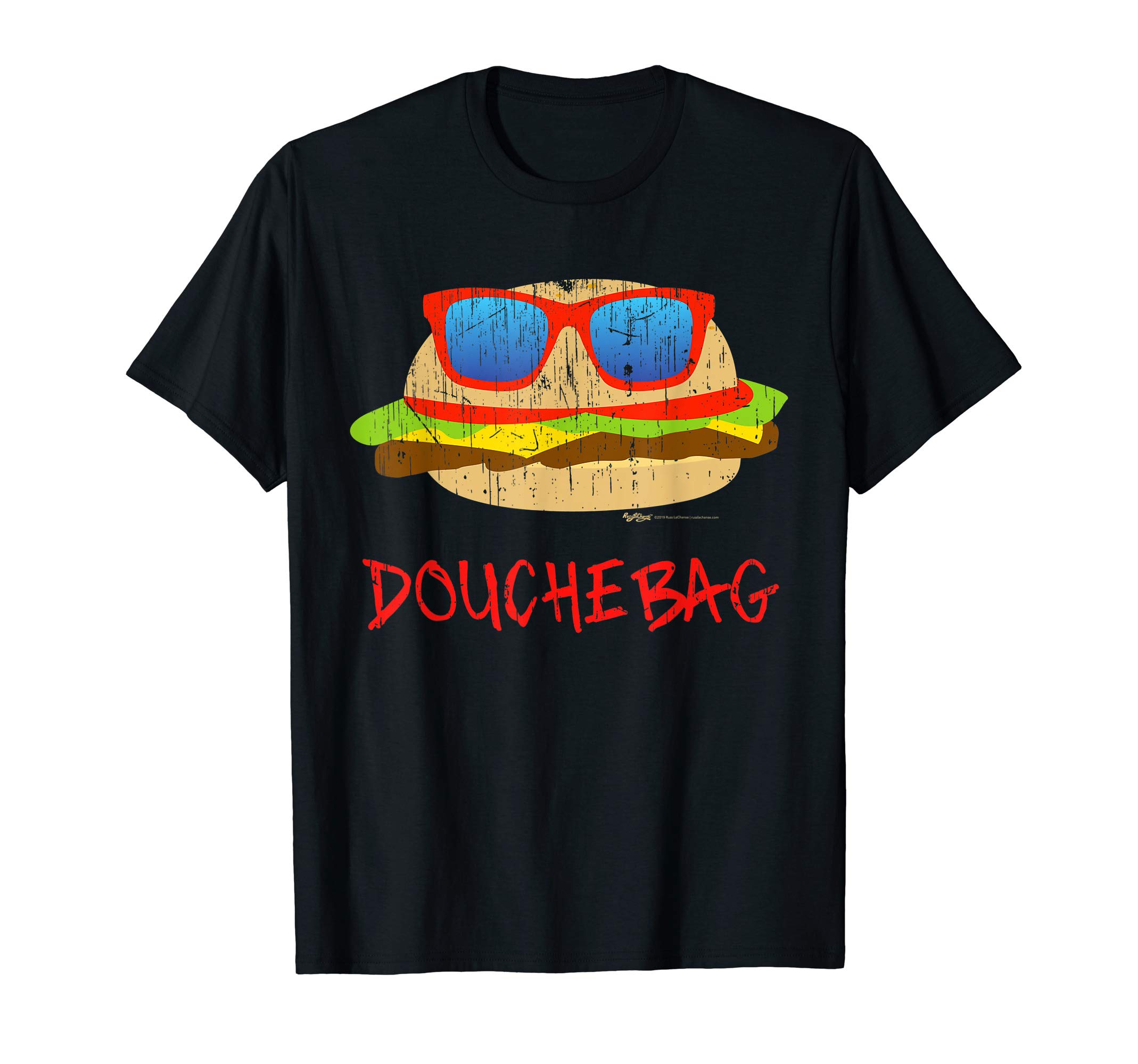 Vintage Cheeseburger In Sunglasses Douchebag T Shirt