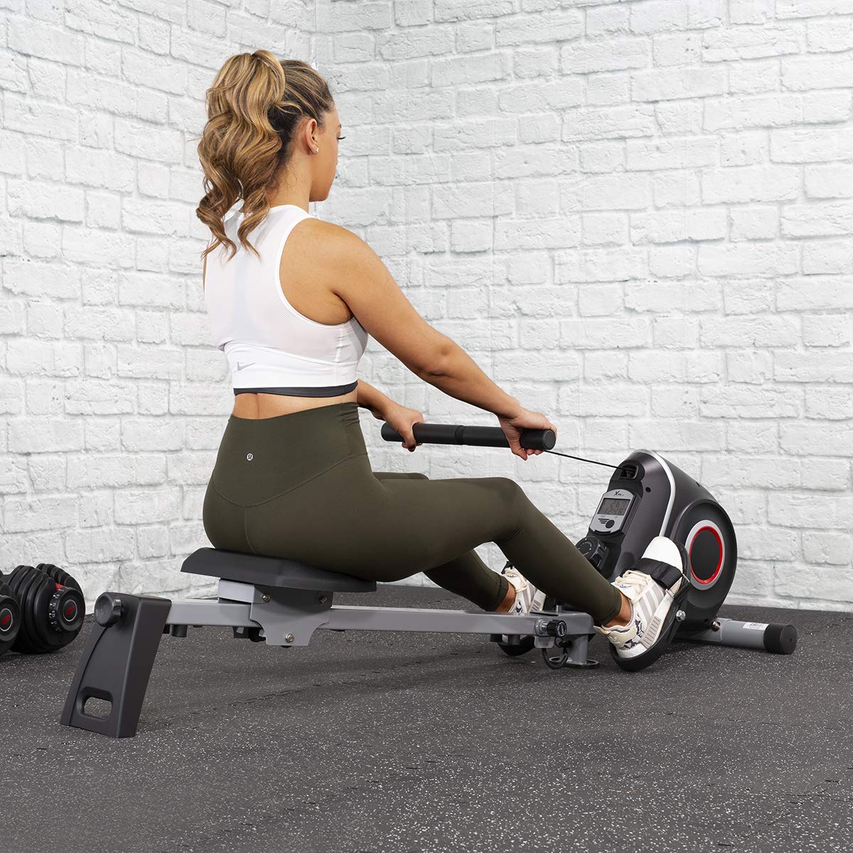 XtremepowerUStra-Quiet Foldable Magnetic Rower Machine Exercise Workout Rowing 10 Adjustable Resistance w/LCD Display