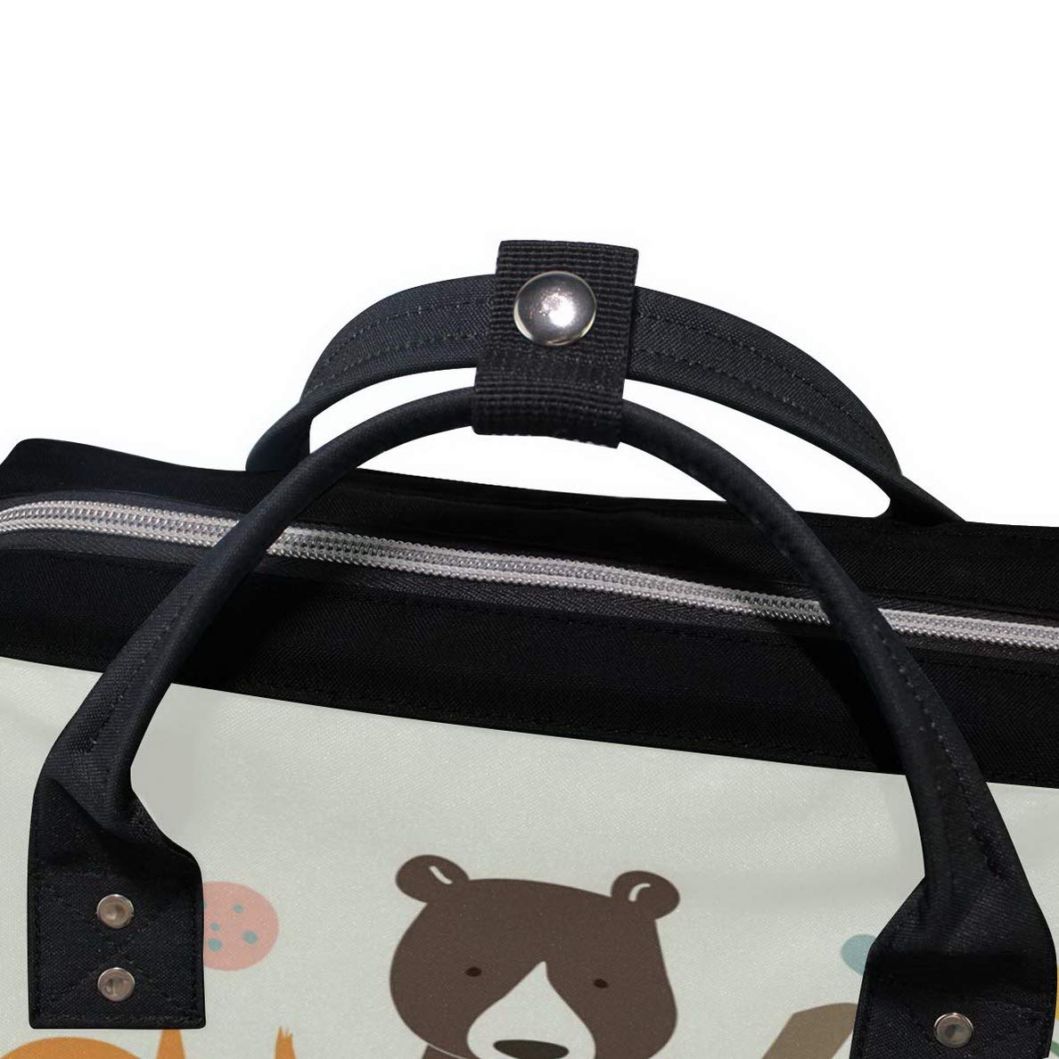 Woodland Forest Animals Fox Owl Large Capacity Baby Diaper Bag Durable Multi Function Travel Backpack for Mom