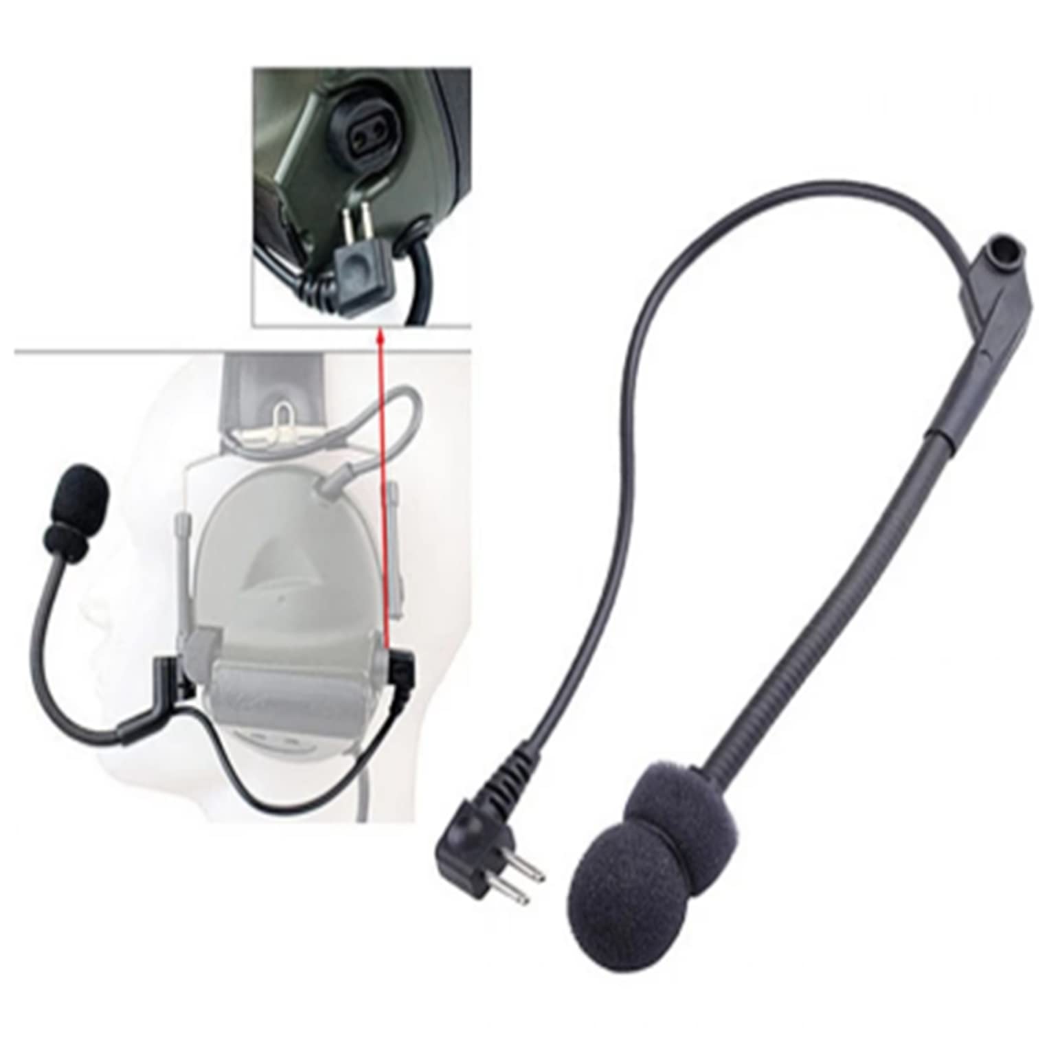 ZTAC 【Z-TAC Official Store】 Z-Tactical Mic Parts for ZTACOMTA Headset II III tacticalheadset mic Replacement Accessories