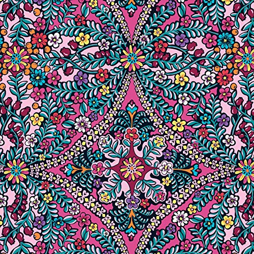 Vera Bradley Women's Cotton Carson Mailbag Crossbody Purse, Kaleidoscope, One Size
