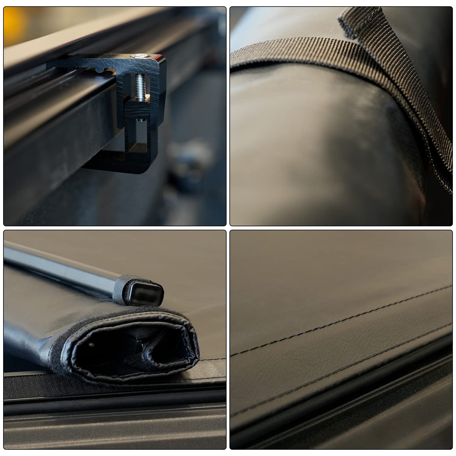 XTWEEX Soft Roll Up Truck Bed Tonneau Cover Fits 2016-2024 Toyota Tacoma (NOT for Trail Special Edition with Storage Boxes) Fleetside 5FT Bed