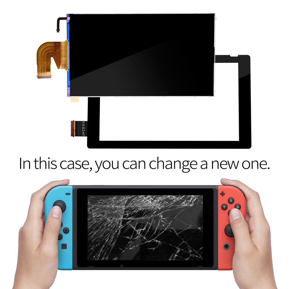 YTTL® Replacement LCD Screen Display and Digitizer Set For Nintendo Switch Gamepad (not fit for Nintendo Switch Lite))
