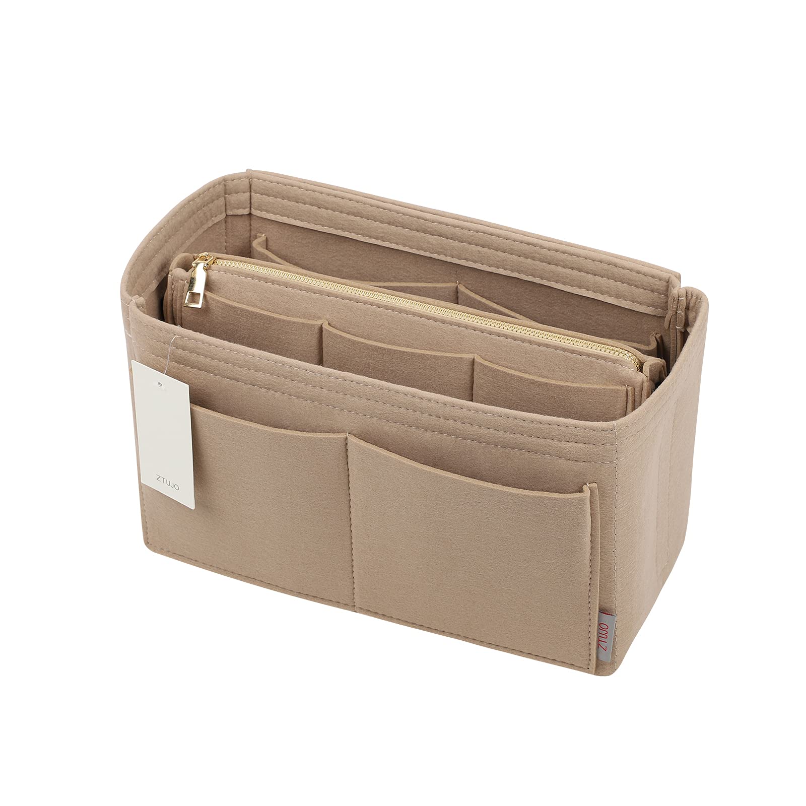 ZTUJO Purse Organizer, Tote Organizer For Speedy Neverful Graceful (Beige, Slender Medium)