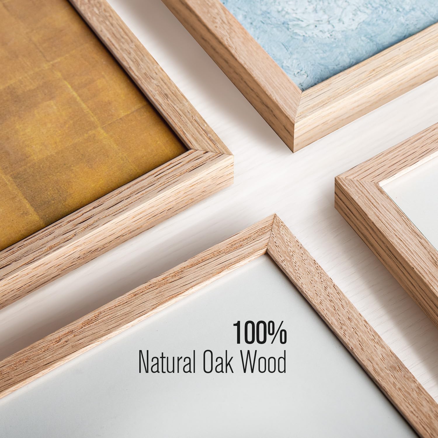 TOPLILA 11x14 Oak Wood Picture Frame,Thin Border 11x14 Natural Solid Wood Photo Frame,Poster Frame Wall Photo Frame