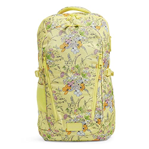Vera Bradley Women's Recycled Lighten Up Reactive Lay Flat Travel Backpack, Sunlit Garden, One Size