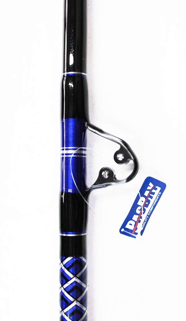 Xcaliber Marine Tournament Series 15-30lb Saltwater Trolling Rod w/Pac Bay Guides (Blue & Silver)