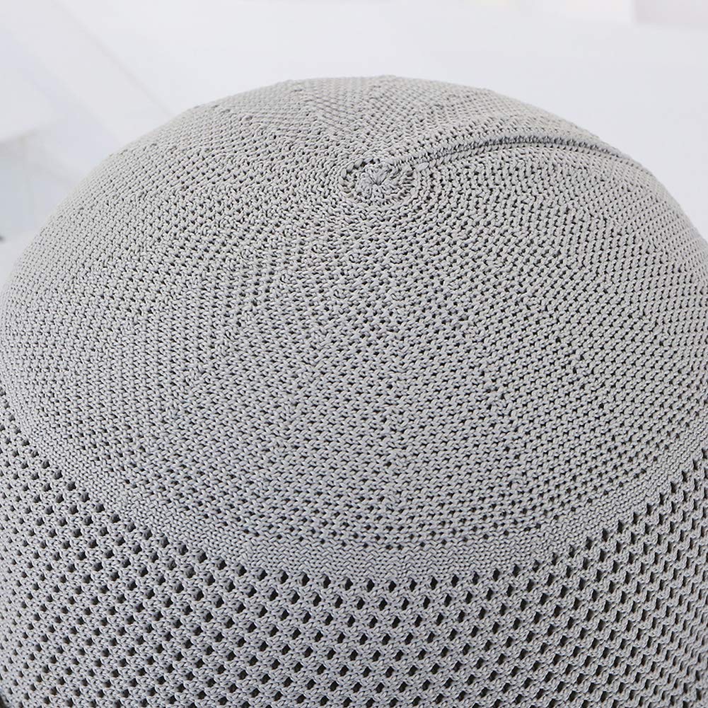Women Mesh Sun Hats Summer Beach UV Protection UPF Packable Wide Brim Chin Strap (Grey)