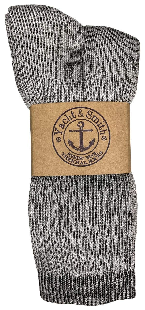 Yacht & Smith 4 Pairs Merino Wool Socks for Men & Women, Thermal, Warm Sock Hiking Winter, Bulk Pack