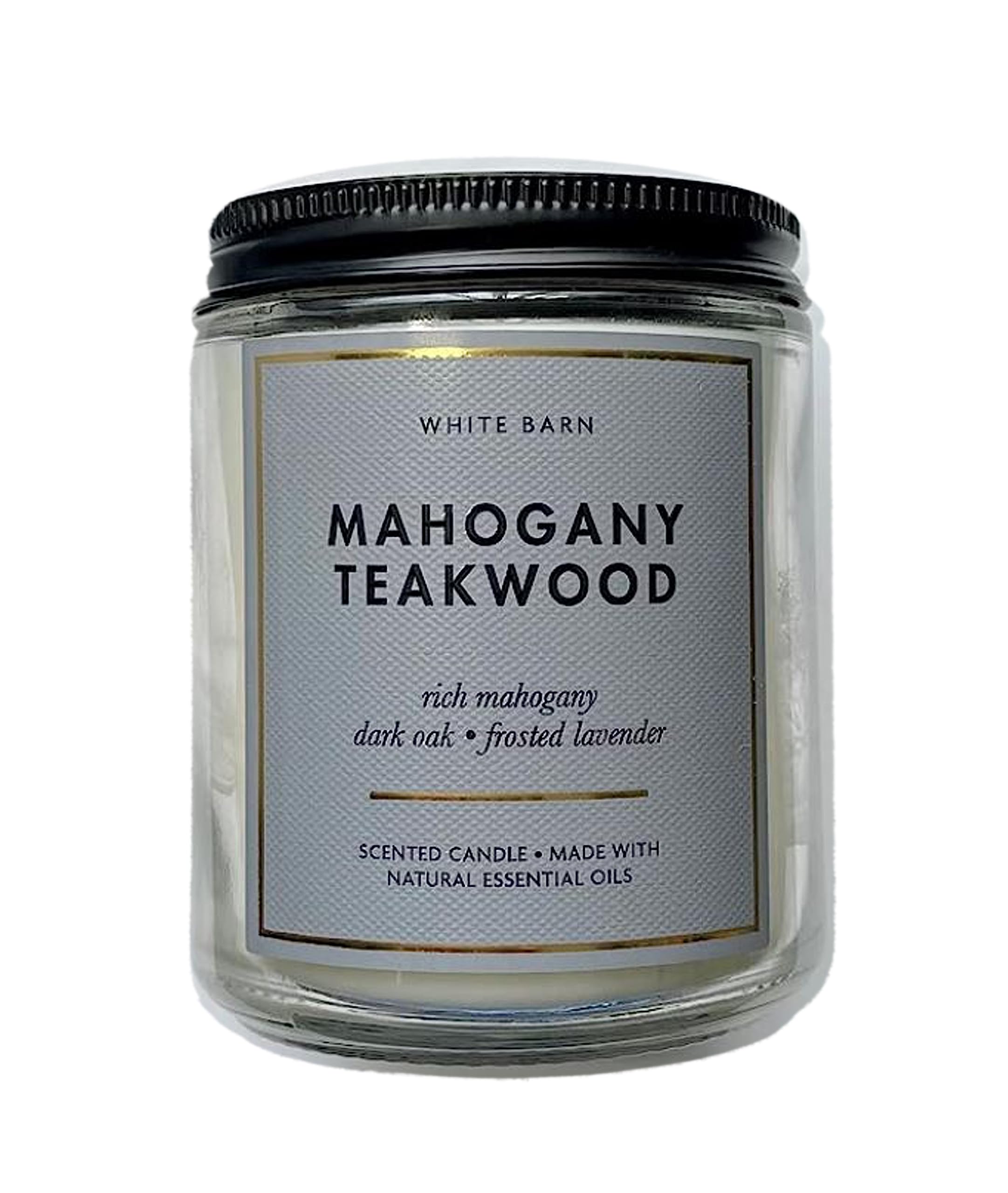 White Barn Bath and Body Works, 1-Wick Candle w/Essential Oils - 7 oz - Many Scents! (Mahogany Teakwood)