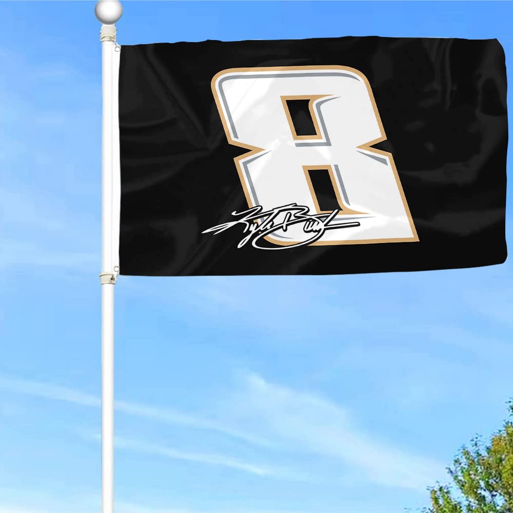 Yanbooch Checkered Racing Flag Kyle Busch #8 Flag Banner 3x5Feet for Car Fans with Brass Grommets
