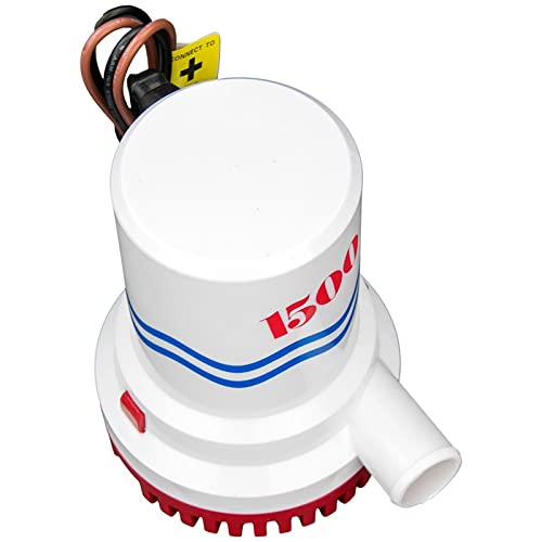 XuuSHA Hand Bilge Pump 12V 1500 GPH Boat Bilge Pump DC Submersible Water Pump Bilge Pump Automatic