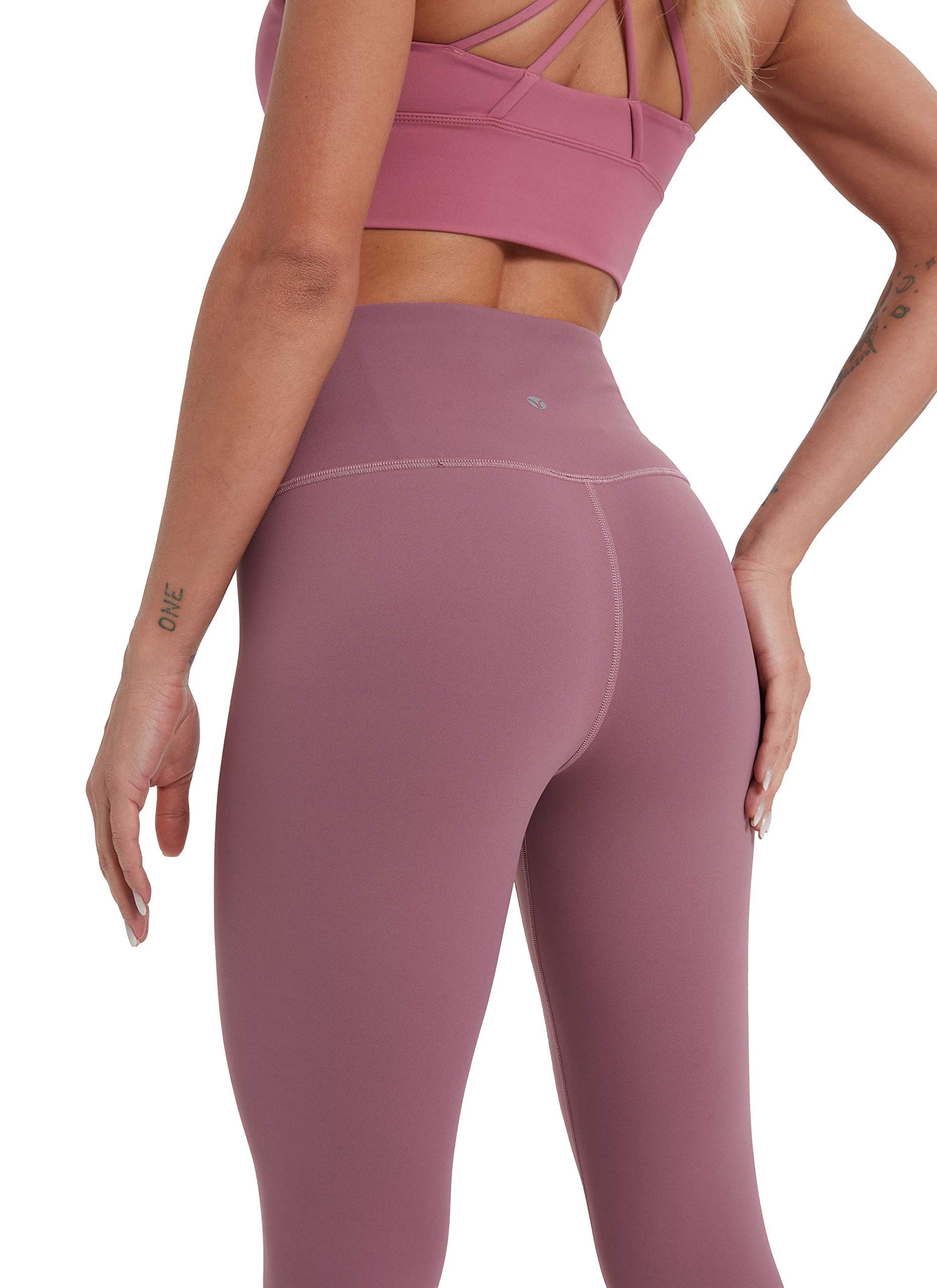 YUG Yoga Pants Workout Leggings for Women Naked Feeling 22" Inseam Bean Paste L