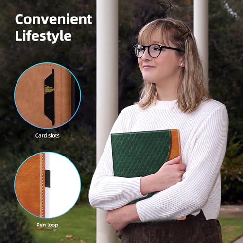 Varohix Case for iPad Mini 5 2019, iPad Mini 4 2015 PU Leather Folio Case Protective Cover Multi-Angle Viewing Stand with Pencil Pocket for iPad Mini 5/4/3/2/1-Retro Green