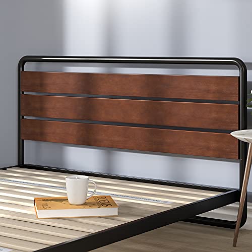 ZINUS Therese Metal Platform Bed Frame / No Box Spring Needed / Wood Slat Support / Easy Assembly, Twin