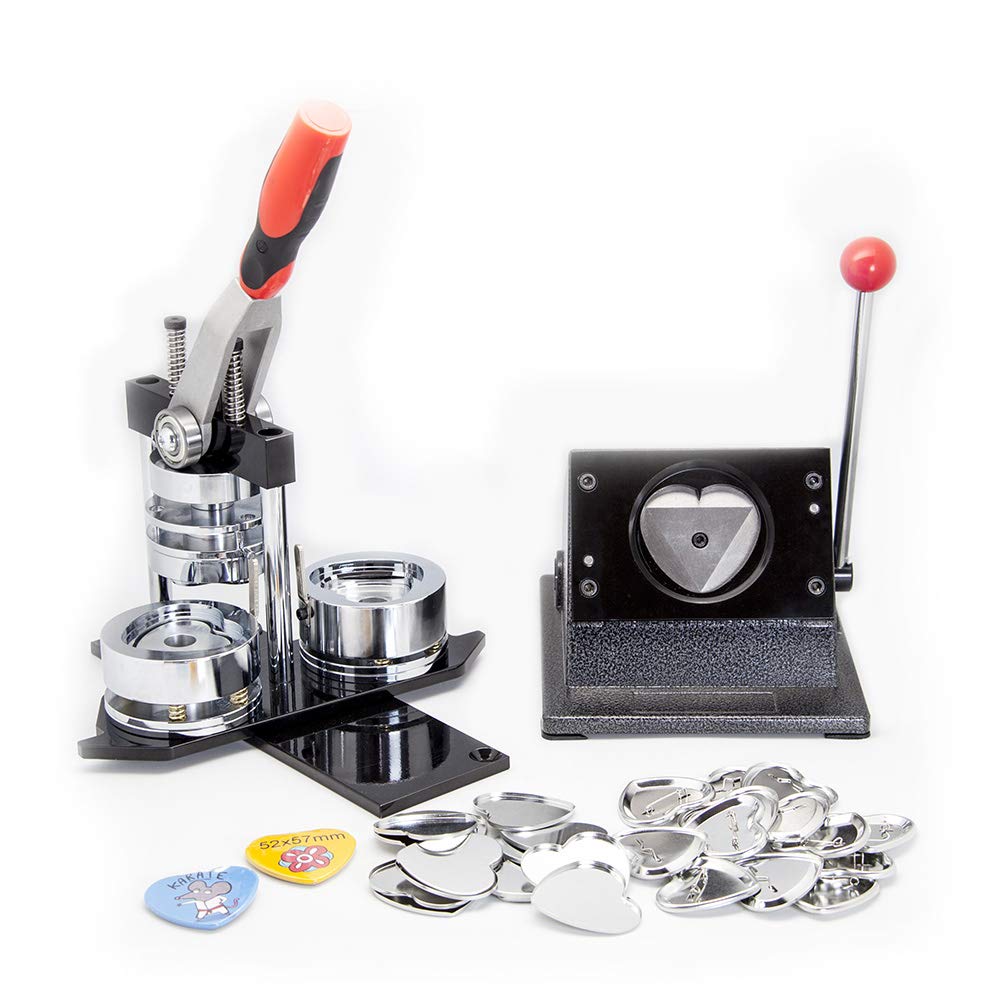 Wholesale Factory Price Heart Shape 52x57mm Manual Button Making Machine Button Maker Button Badge Machine