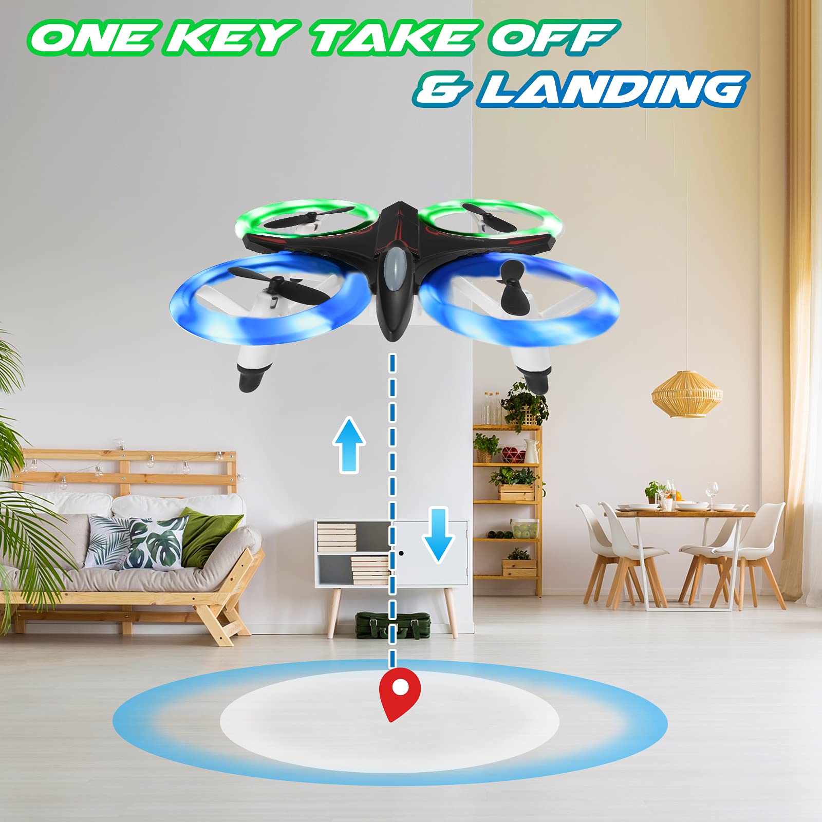 VERSAINSECT st Mini Drone for Kids and Beginners Easy to Fly Drone, Remote Control RC Garden sculpture outdoor decoration