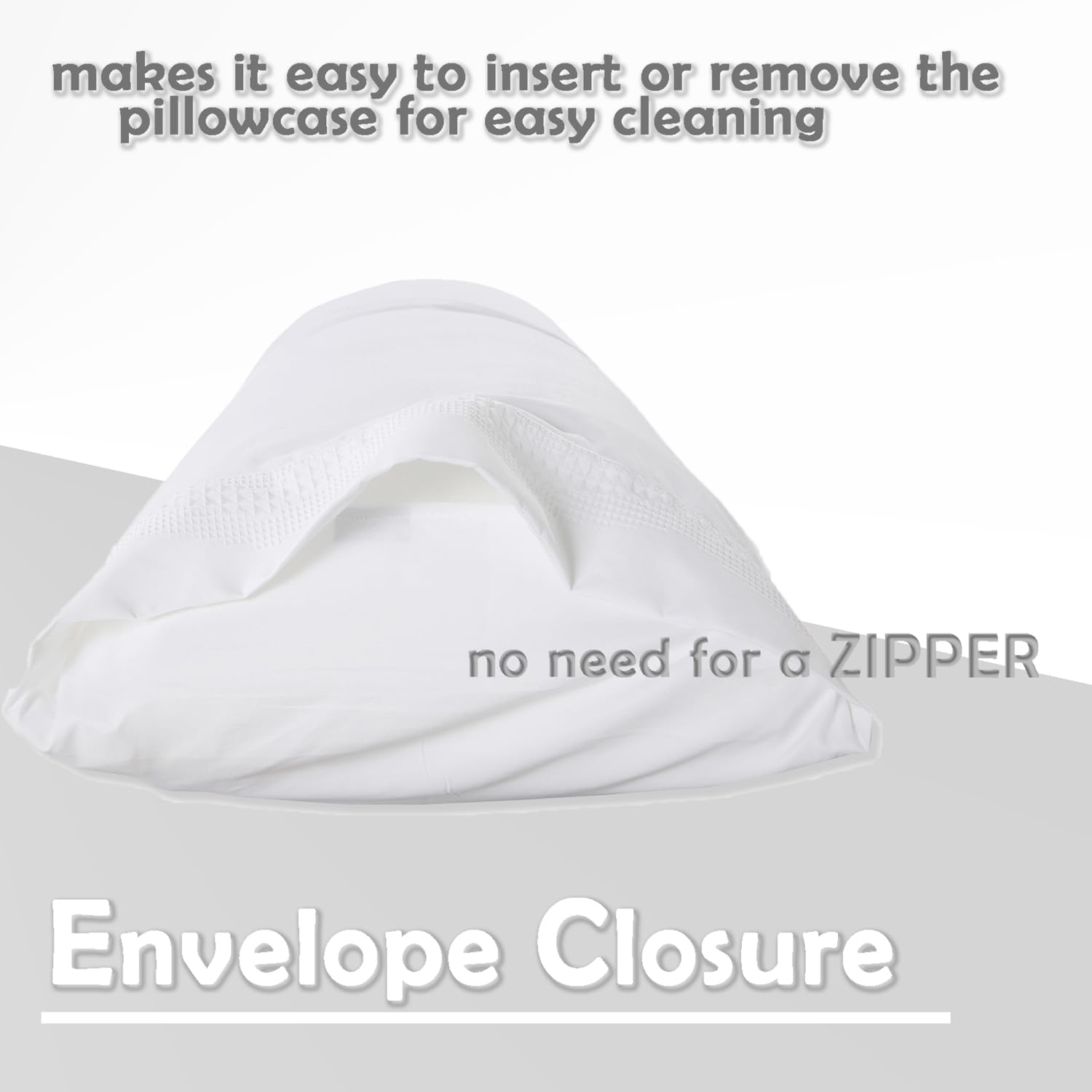YUANNING Body Pillow Cover, Microfiber Waffle Body Pillow Case Cover Soft Breathable Long Pillow Case with Envelope Closure for All Seasons, No Insert, Body Pillowcase 1 Pack (20" x 48", White)