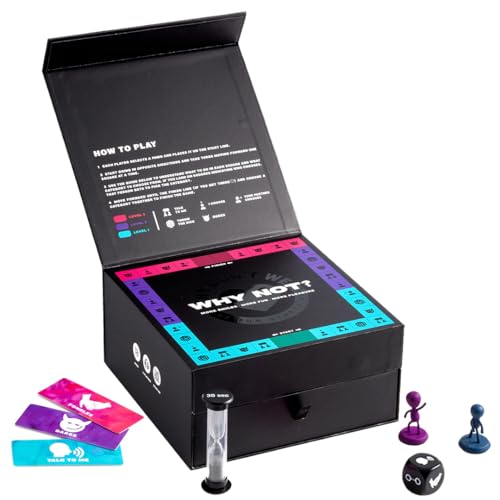 Why Not? Fun and Romantic Board Game for Couples - 170 Cards with Conversations Dares and More for 2 Players