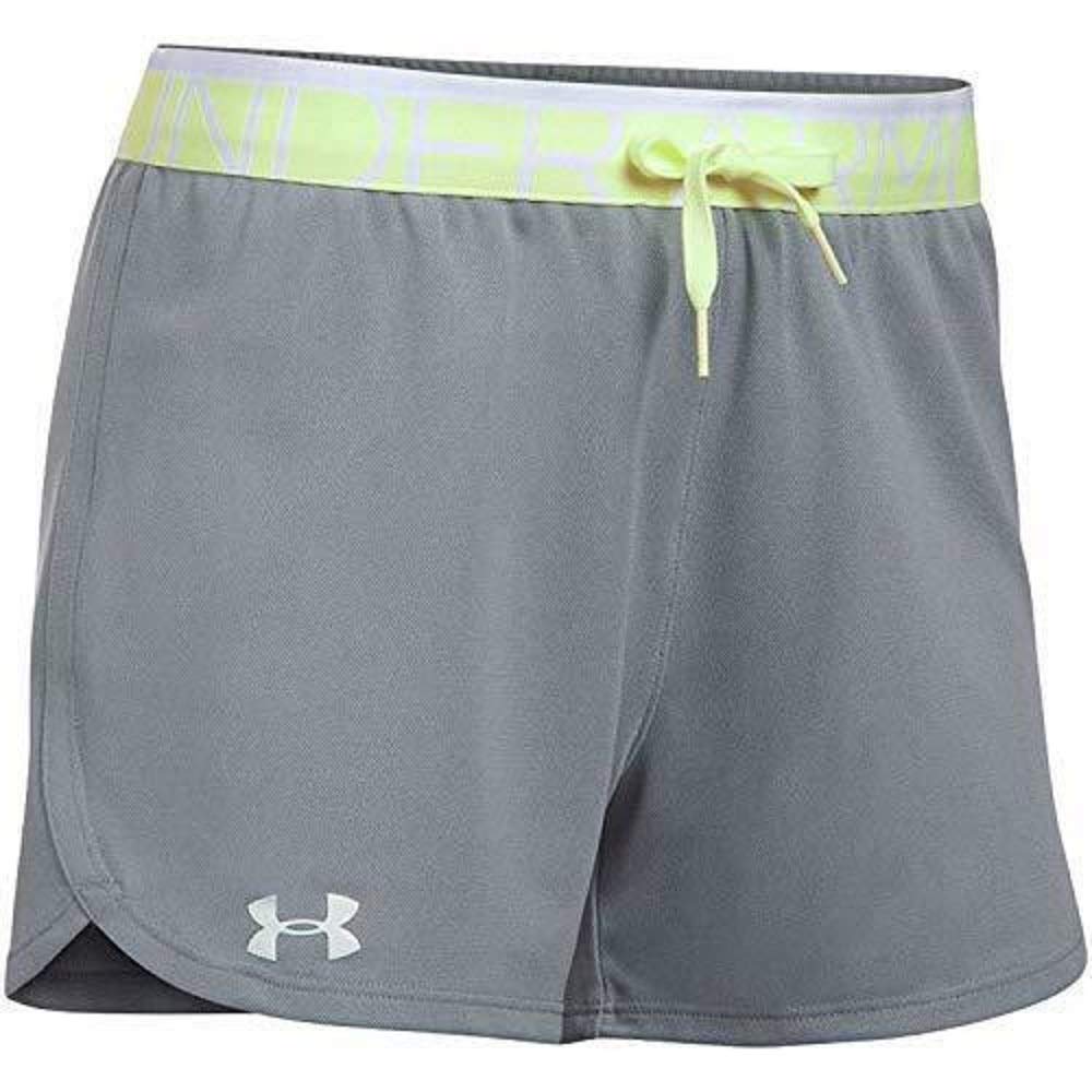 Under Armour Womens Play Up Short True Gray Heather/Pale Moonlight SM (US 4-6) x 3