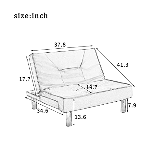 YASEZ Multifunctional Sofa Bed Lazy Sofa Balcony Leisure Chair Bedroom Sofa Chair for Compact Living Spaces
