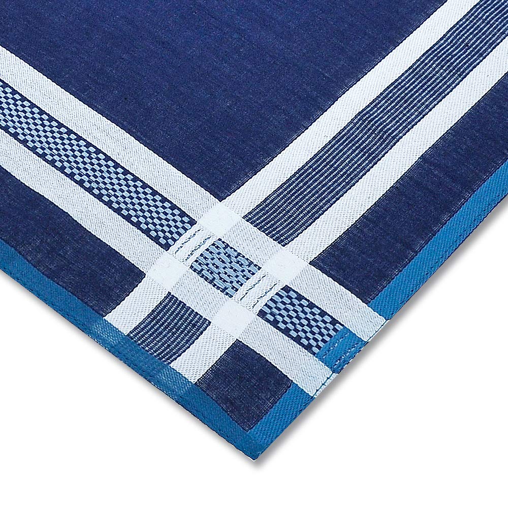 Zenssia Soft Men's Cotton Handkerchiefs with Assorted Color 6 Piece Gift Set
