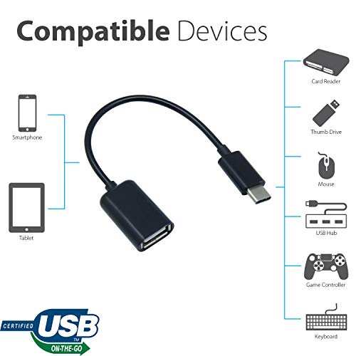 Works OTG USB-C 3.0 Adapter for Microsoft Surface Duo 2 for Quick, Verified, Multi use Functions Such as Keyboard, Thumb Drives, mice, etc. (Black)