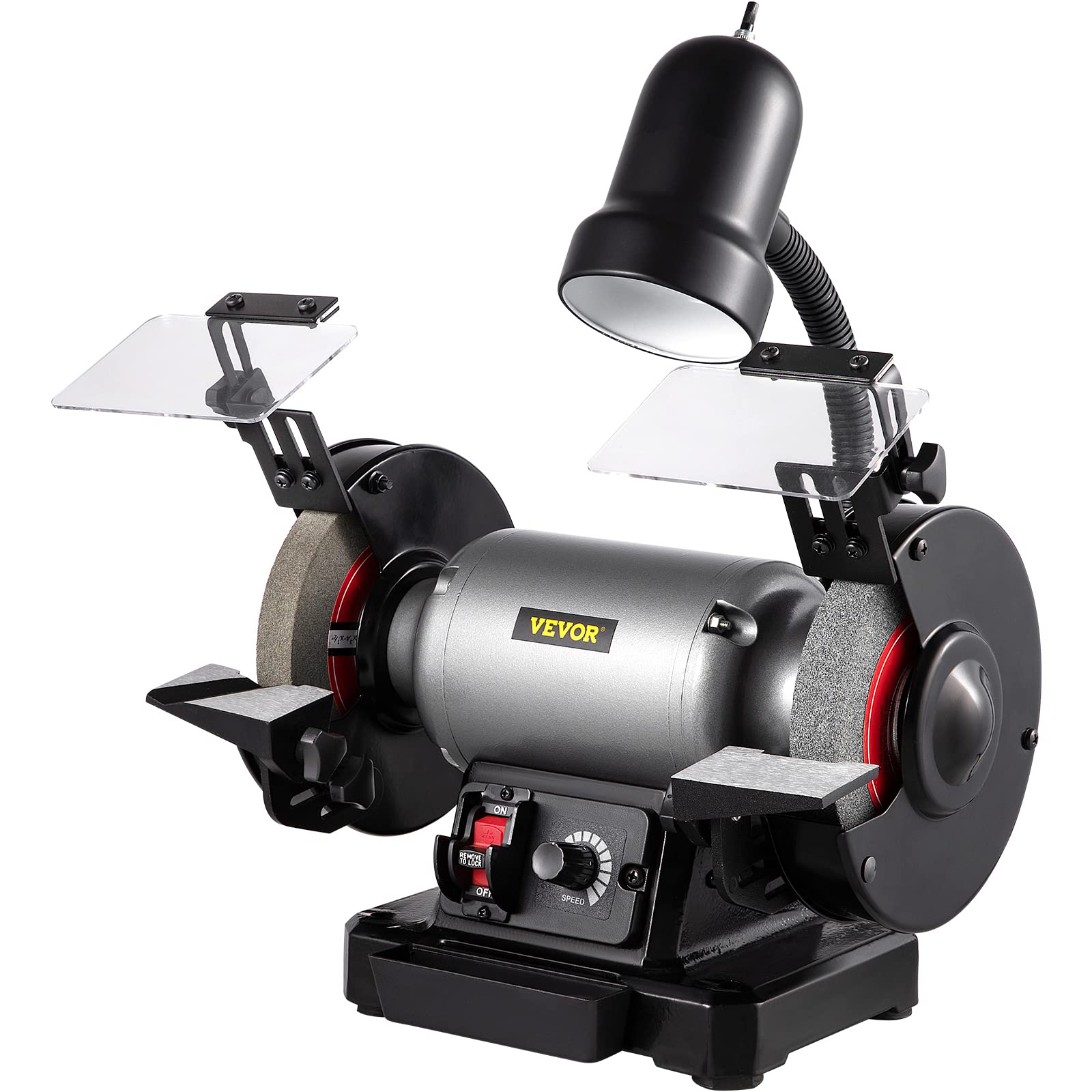 VEVOR 8" Variable Speed Bench Grinder (1800-3795 RPM) with POWERTEC Diamond Grinding Wheel Dresser