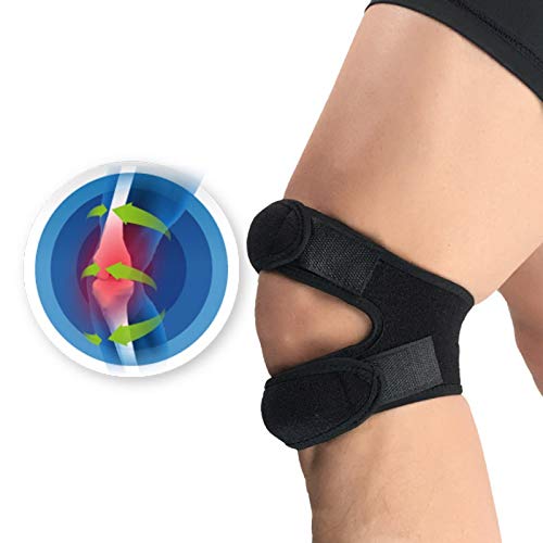 YCSM 1 Piece Set of Knee Pads, Rubber Adjustable Breathable Anti-Collision Leg Guards, Protect The Knees and Relieve Knee Pain (Color : Blue)