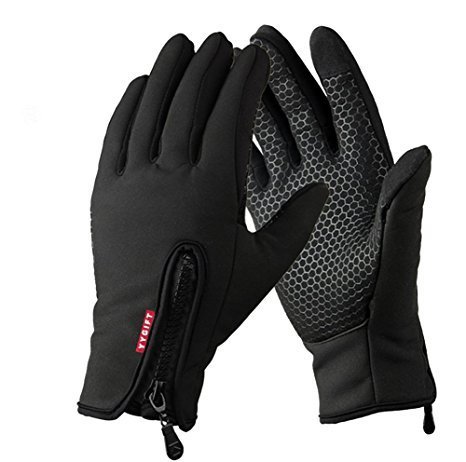 YYGIFT Touch Screen Gloves Outdoor Sports Winter Gloves Wind-Stopper for Men Women (Updated Version-Black, M)
