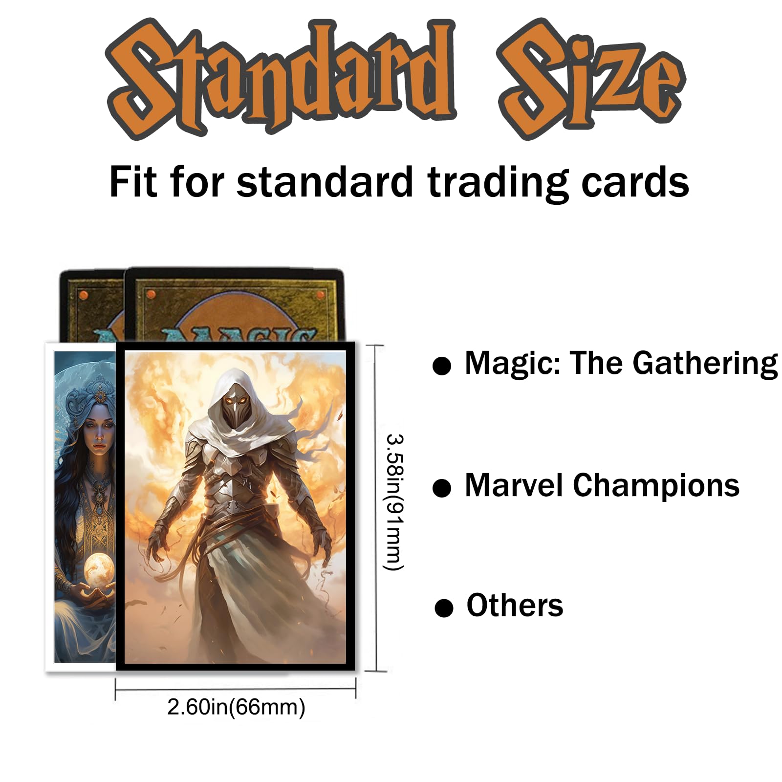 VEHASAYO Custom Card Sleeves, Make Your Own Trading Collectible Card Protecter, Compatible with Yugioh & Magic The Gathering Cards – MTG, TCG, OCG