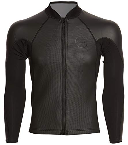 Xcel MensAxis 2/1mm Sharkskin Long Sleeve Front Zip Wetsuit Jacket (Black, XX-Large)