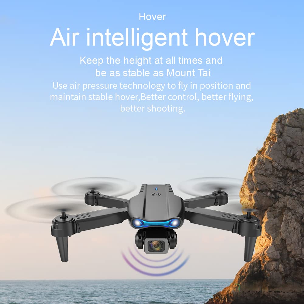 UAV, Drone, Obstacle Avoidance Helicopter, 4K HD Aerial Photography Remote Control Aircraft, Induction Height Fixing Aircraft, with Dual Cameras, Dual Batteries