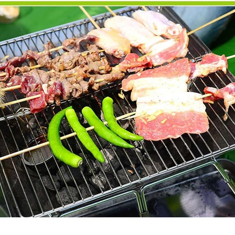 WXBDD Outdoor Portable BBQ Grill Stainless Steel Folding Picnic Charcoal Barbecue Grills Home Camping Barbeque Tool