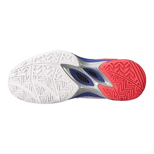 YONEX Women's Power Cushion Fusion Rev 2 Tennis Shoes (White/Purple, Numeric_6)