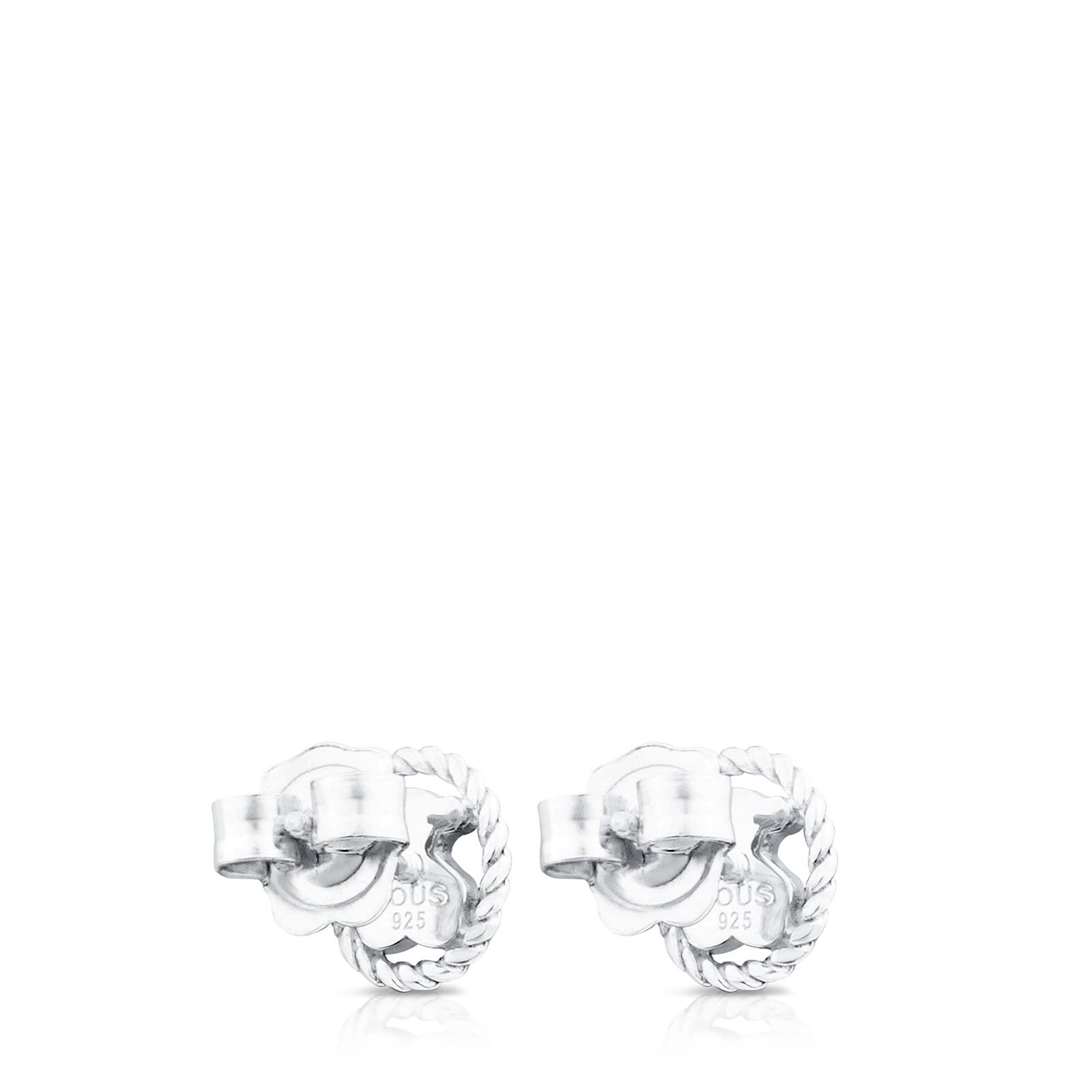 TOUS Sterling Silver Earrings for Women with Bear Motif, Size: 0,95cm. Camee Collection