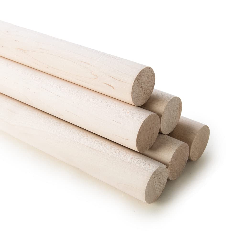 VENTRAL 3/4 Inch Maple Dowel Rod Sticks Unfinished Wood for Hobby Crafts Length 60'' (1 Piece), (DR000-22-07-0760-001)