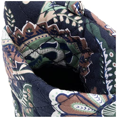 Vera Bradley Women's Cotton Double Glasses Case, Java Navy Camo - Recycled Cotton, One Size