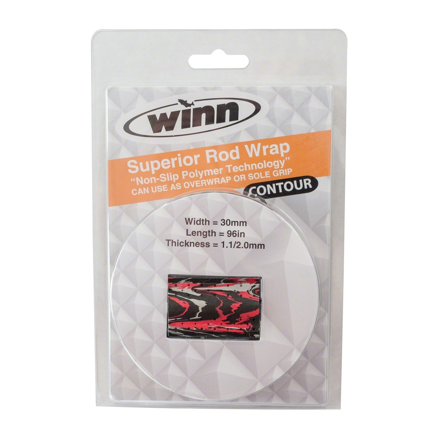 Winn Fishing 96" Rod Overwrap Tape, Contour - Wildfire