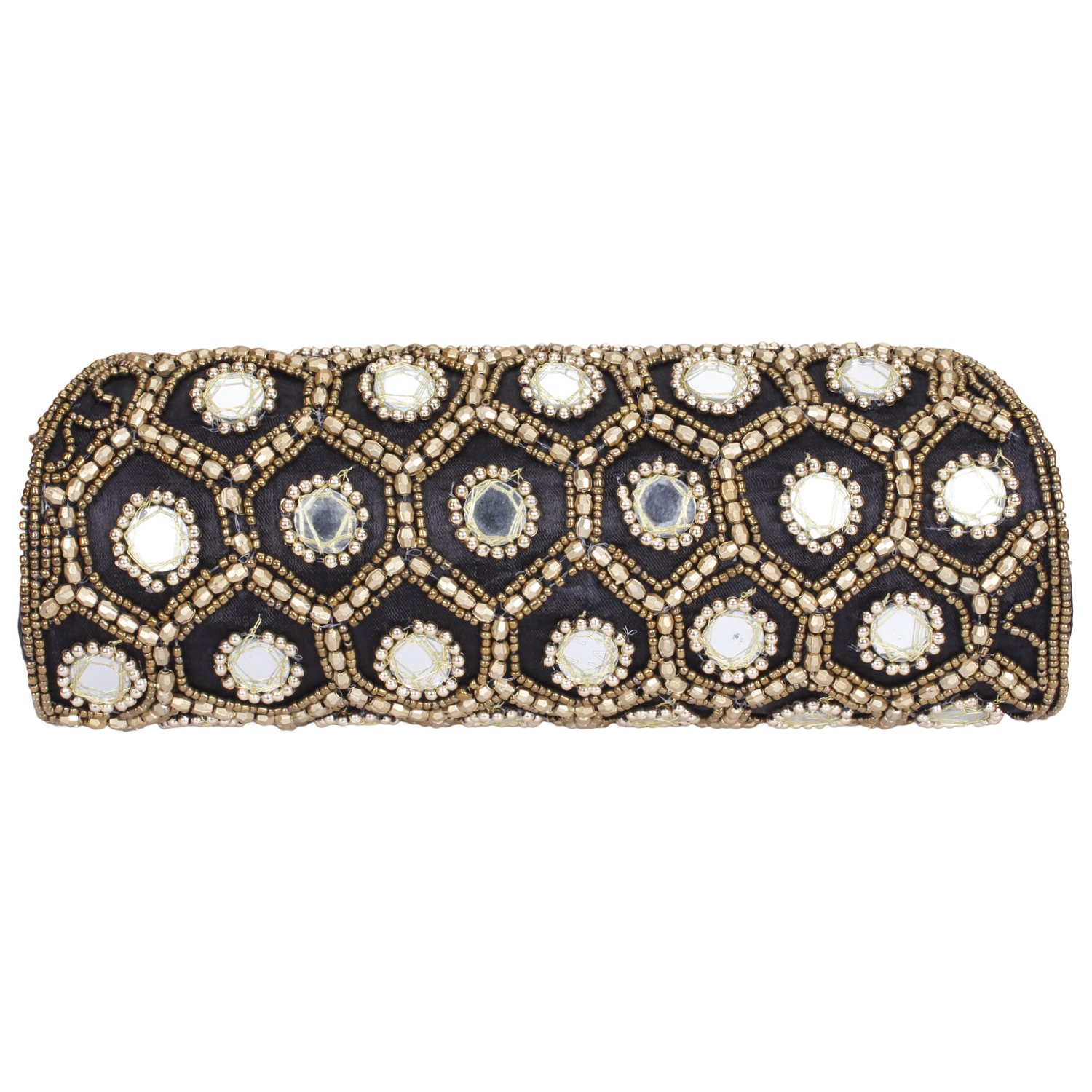 Women Sizzling Jaipuriya Style Hand-Cum-Wedding Clutch - BLACK