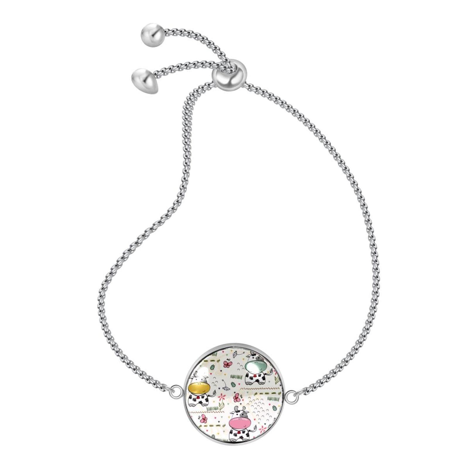 Yitian Adjustable Bracelet for Women, Handmade, cute baby cow